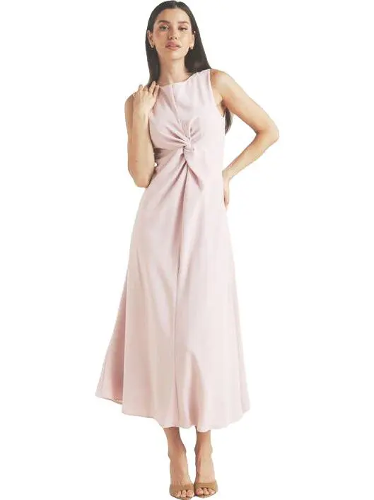 SIX STORIES Daphne Knot Detail Sleeveless Midi Dress - Lilac