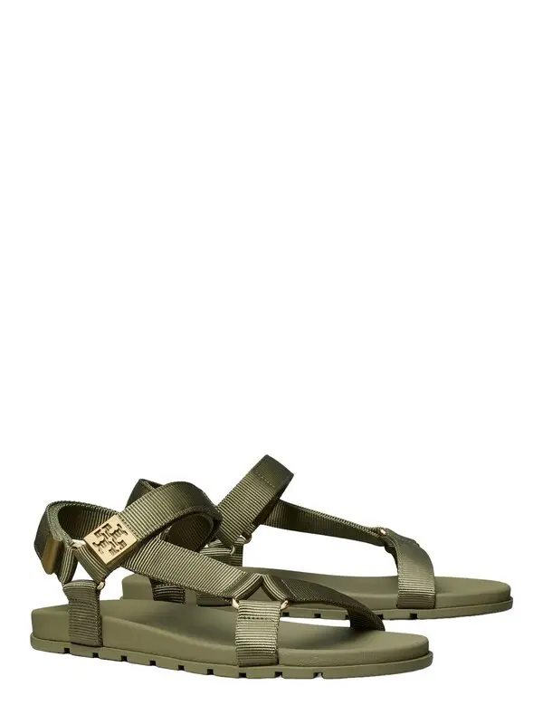 Tory Burch Mellow Trail Sandal - Deep Olive/gold