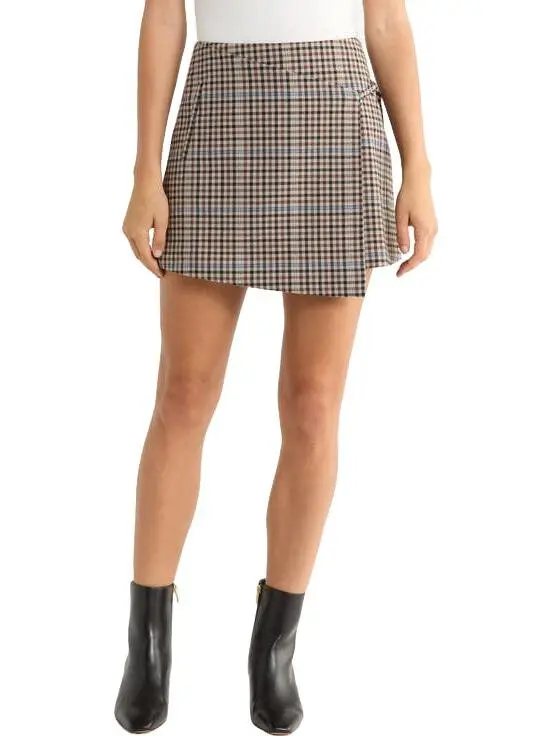 Rails Nial Check Mini Skirt - Mocha Check