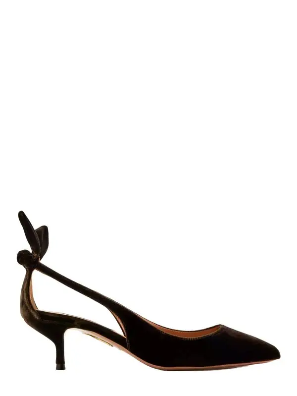 AQUAZZURA 50mm Bow-detail Pumps - Brown