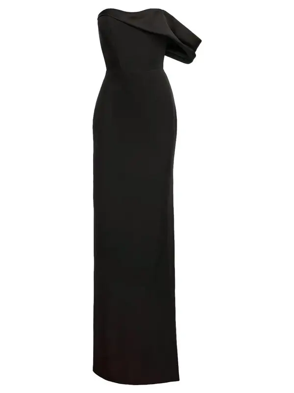 V:PM ATELIER Iya One-shoulder Maxi Dress - Black
