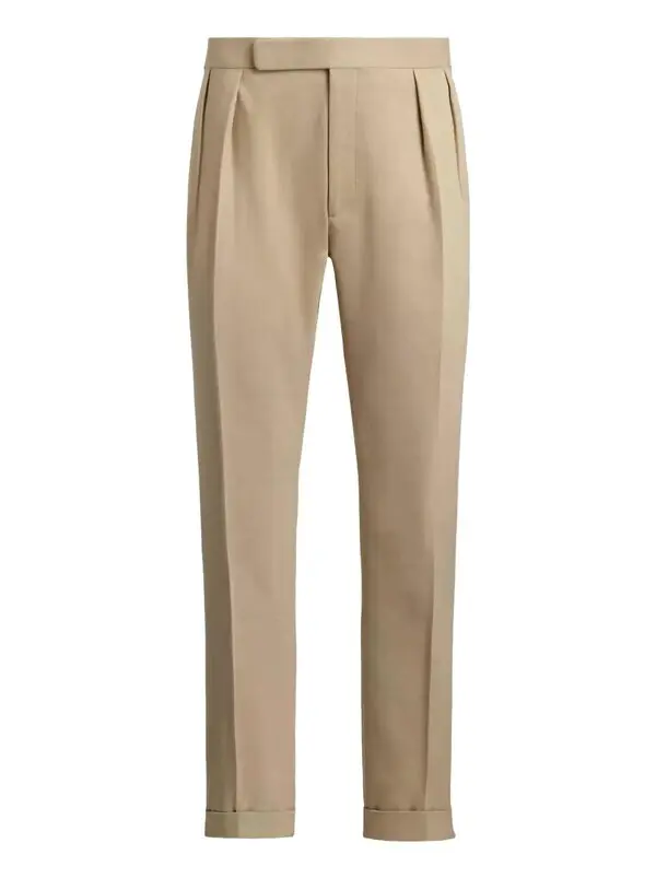 Ralph Lauren Purple Label Pleated Cuff Trousers - Neutrals