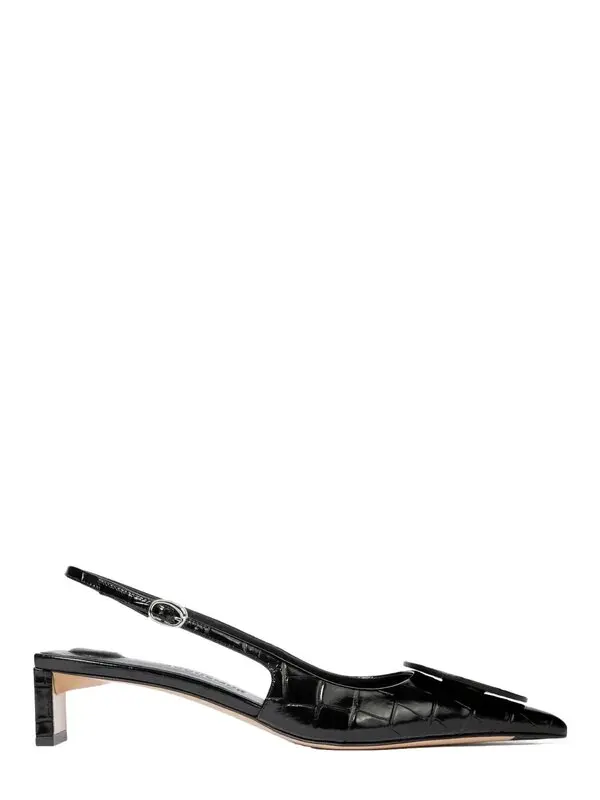 Jacquemus 40mm Duelo Crocodile-effect Pumps - Black