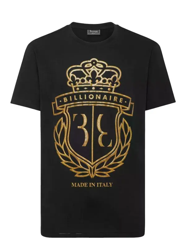 BILLIONAIRE Crest Round-neck T-shirt - Black