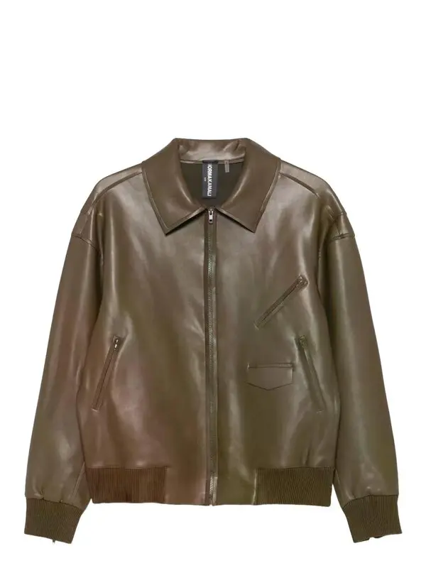 Norma Kamali Zip-front Bomber Jacket - Brown