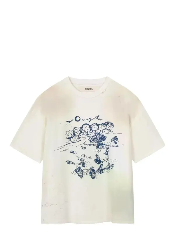 ROUGH. Graphic-print T-shirt - White