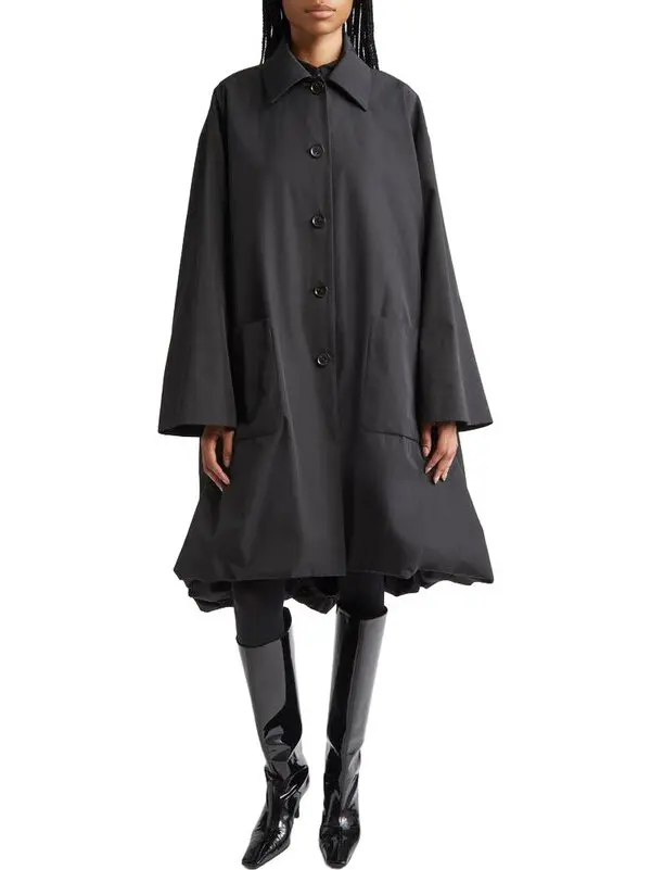 Proenza Schouler Verretta Coated Cotton Trench Coat - Black