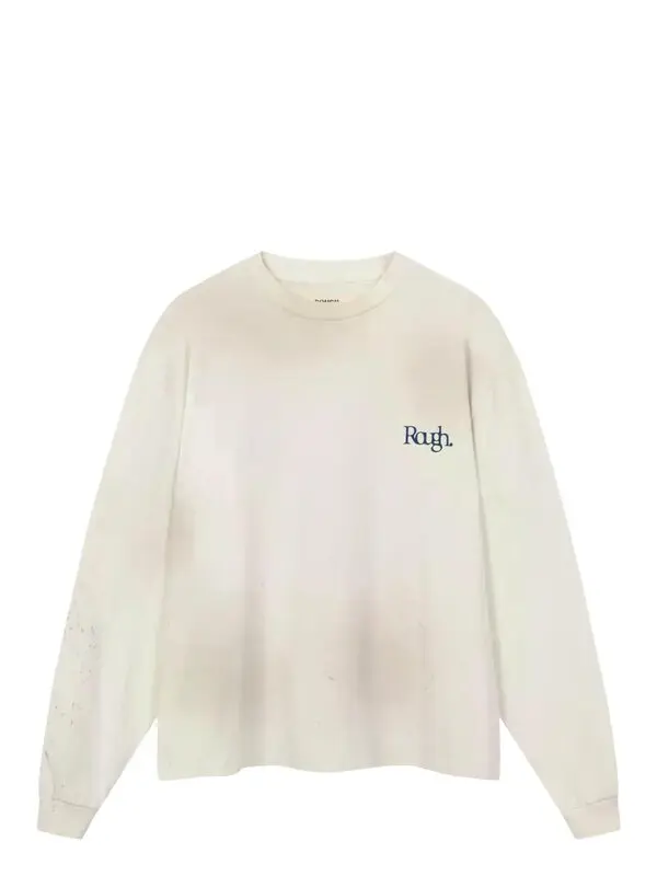 ROUGH. Logo-print Long-sleeve T-shirt - White