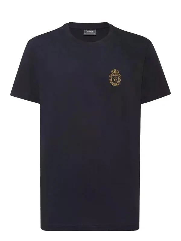 BILLIONAIRE Crest Round-neck T-shirt - Blue