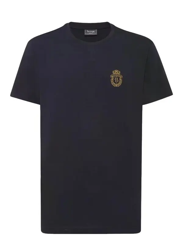 BILLIONAIRE Crest Round-neck T-shirt - Blue
