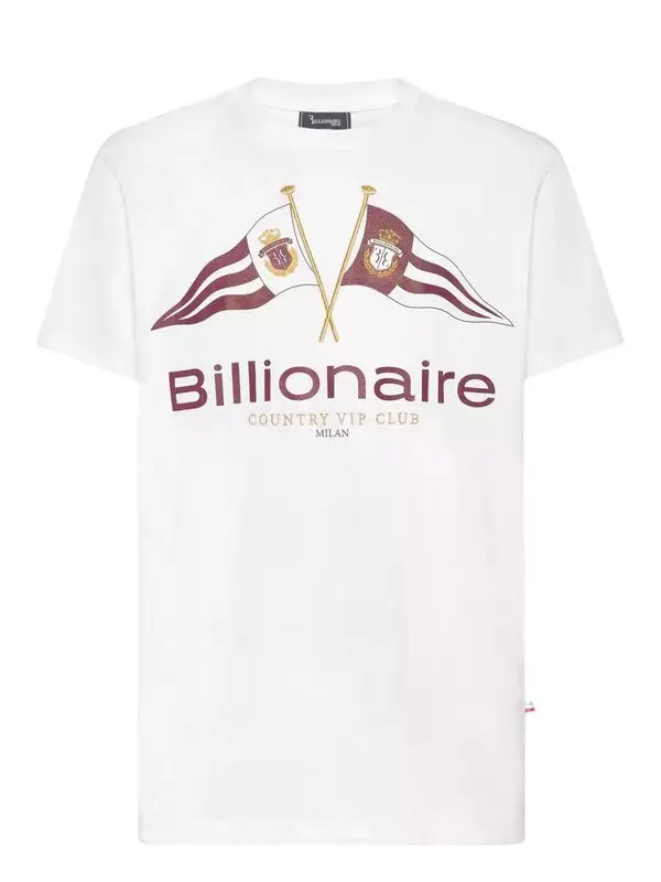 BILLIONAIRE Flags Round-neck T-shirt - White