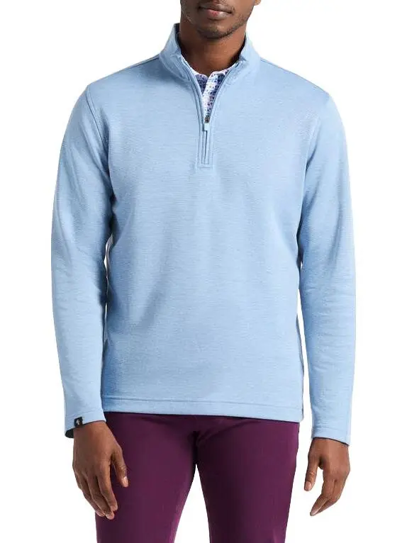 Robert Graham Troland Quarter Zip Top - Chambray Blue