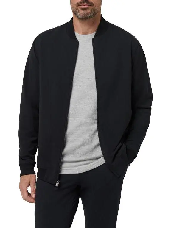 Travis Mathew Stretch Cotton Bomber Jacket - Black