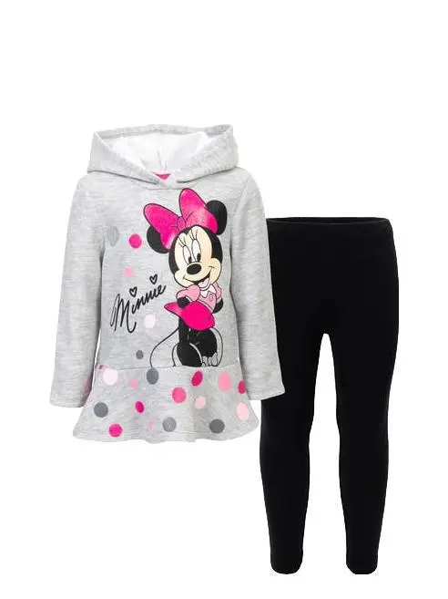Disney Fleece Pullover Hoodie And Leggings Set - Heather Grey