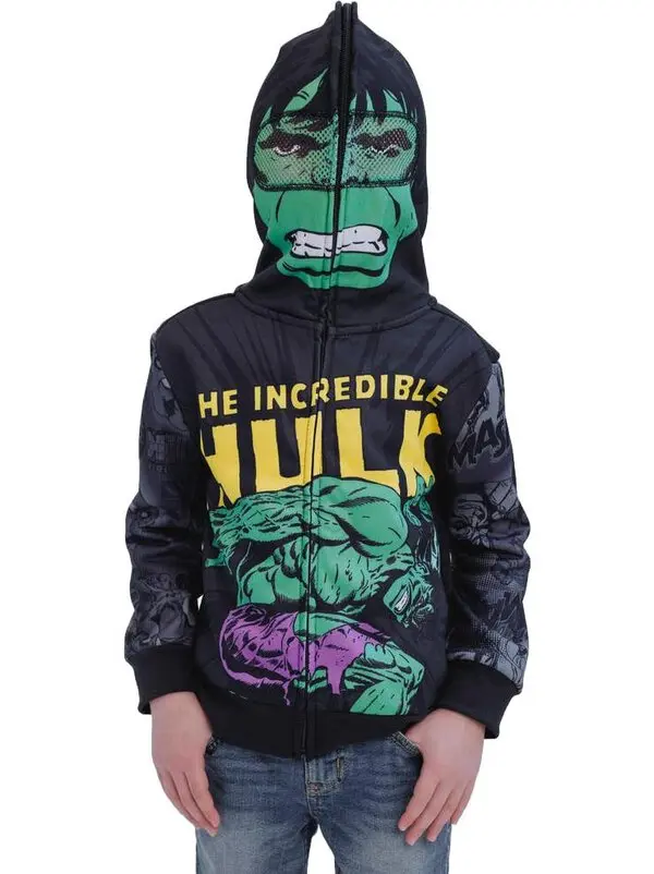 MARVEL Cosplay Zip-up Hoodie - The Hulk Black Black