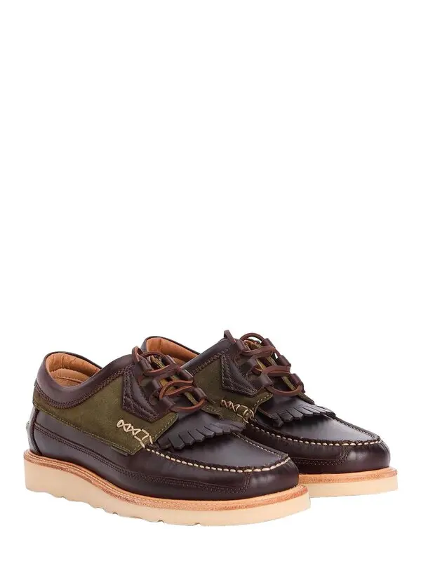 Barbour Grindon Lugged Kiltie Lace-up Shoe - Dark Chocolate/olive