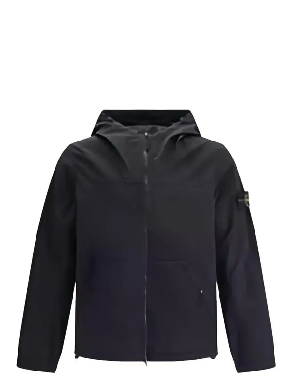 Stone Island Compass-patch Hooded Jacket - Black