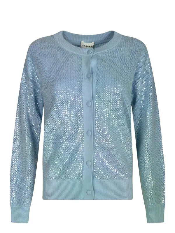 P.a.r.o.s.h Sequin-embellished Cardigan - Blue