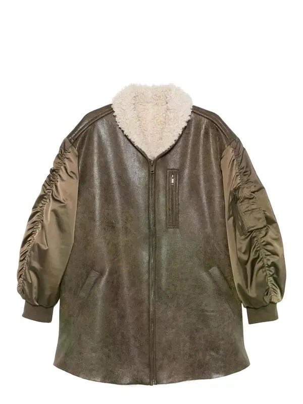 MARANT ETOILE Toile Evina Zip-up Coat - Green