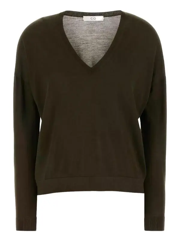 Co V-neck Cashmere Sweater - Green