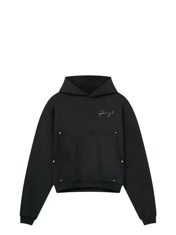 ROUGH. Graphic-print Hoodie - Black