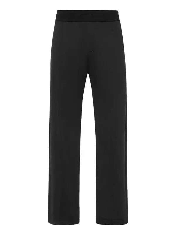BILLIONAIRE Cotton Straight-leg Trousers - Black