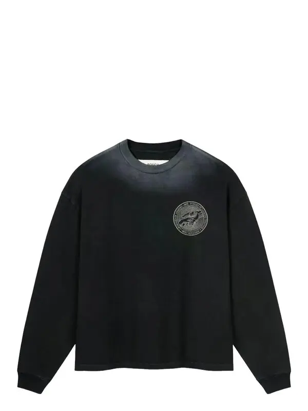ROUGH. Graphic-print Long-sleeve T-shirt - Black