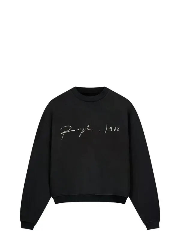 ROUGH. Signature-detail Sweatshirt - Black