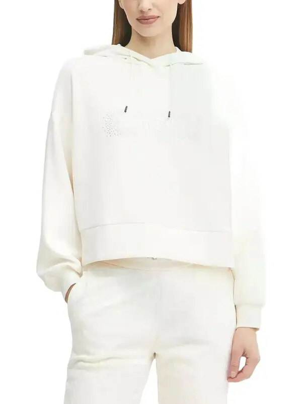 Armani Exchange Crystal-embellished Hoodie - White