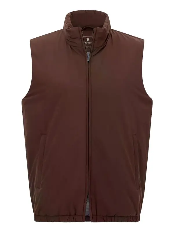 Boggi Milano Padded Zip-front Gilet - Brown