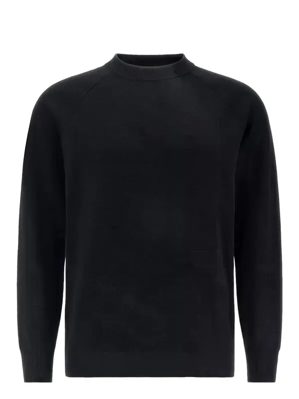 Boggi Milano Raglan-sleeve Wool Sweater - Black