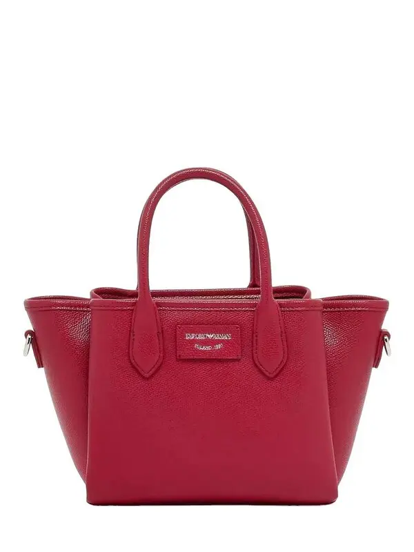 Emporio Armani Top-handle Leather Satchel - Red
