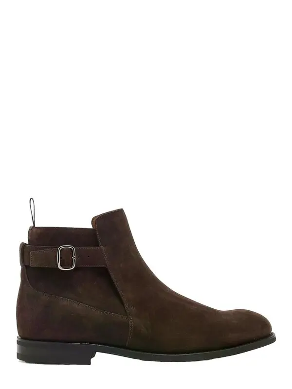 Church's Buckle-strap Suede Boots - Brown