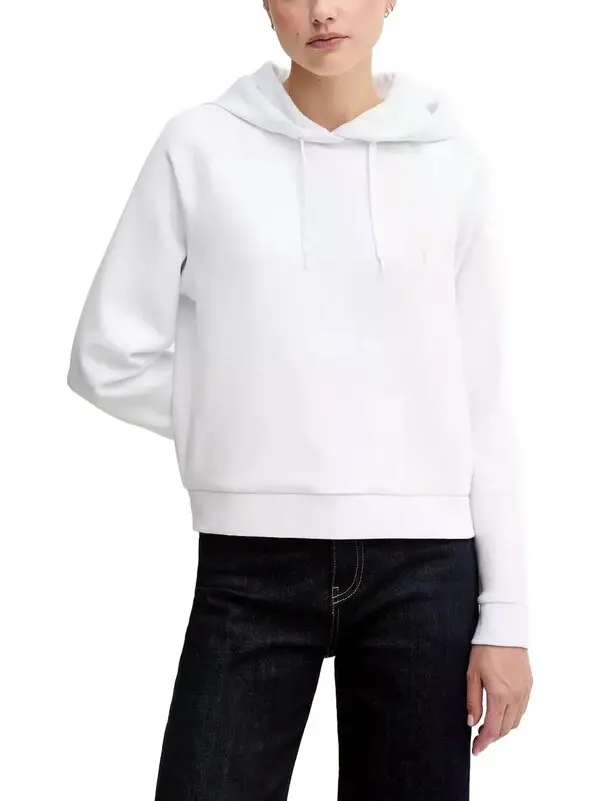 Armani Exchange Crystal-embellished Logo Hoodie - White