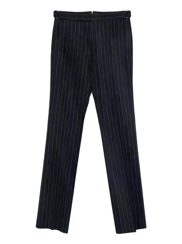 TOM FORD Pinstripe Wool Trousers - Blue