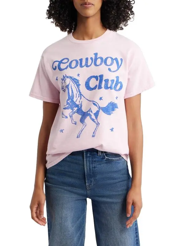 Junk Food Cowboy Club Graphic T-shirt - Pastel