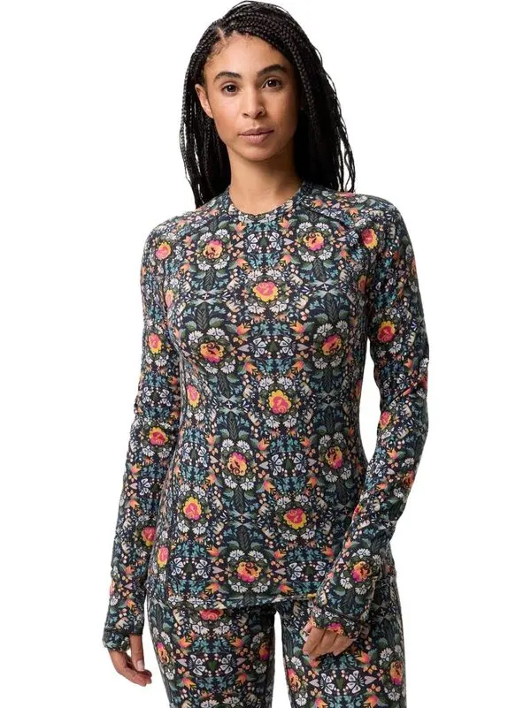BACKCOUNTRY Cedars Rws Merino Lightweight Crew Baselayer Top - Tyrol Floral Print