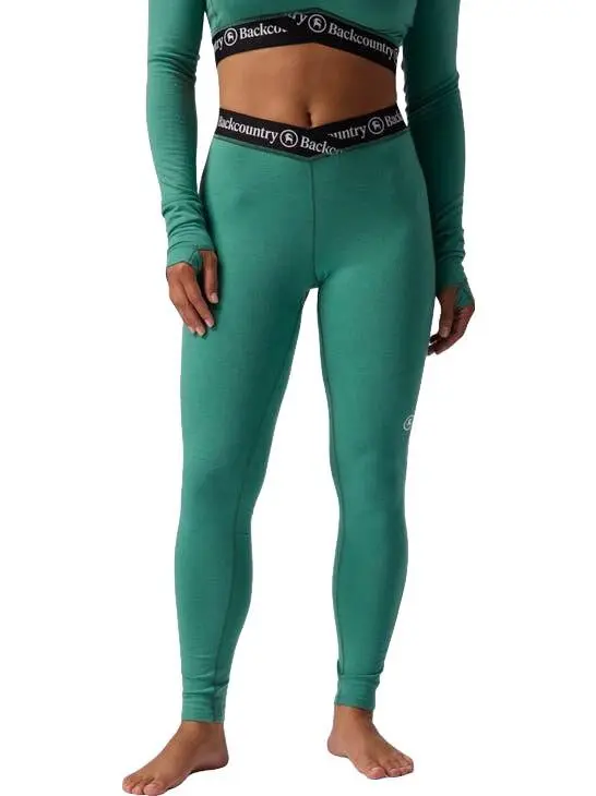 BACKCOUNTRY Cedars Rws Merino Lightweight Baselayer Bottom - Gearhead Green