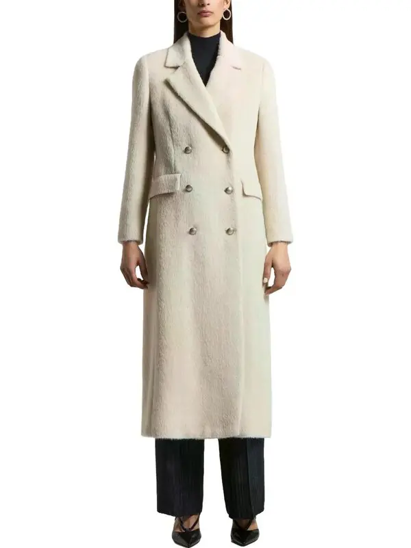 Peserico Double-breasted Coat - Neutrals