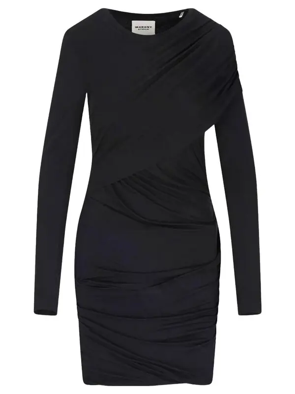 Isabel Marant Denise Draped Mini Dress - Black
