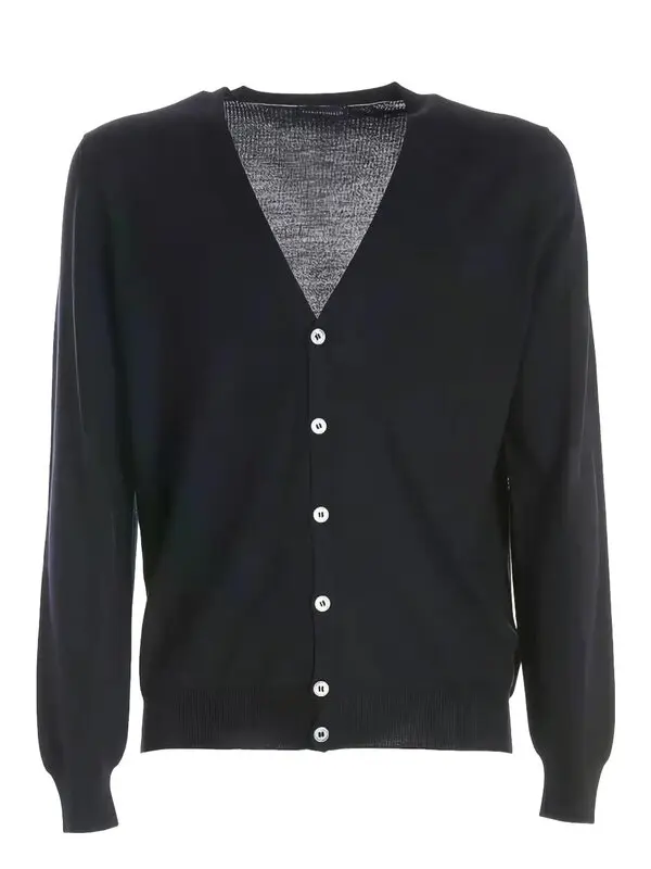 PAOLO FIORILLO CAPRI V-neck Button Cardigan - Black