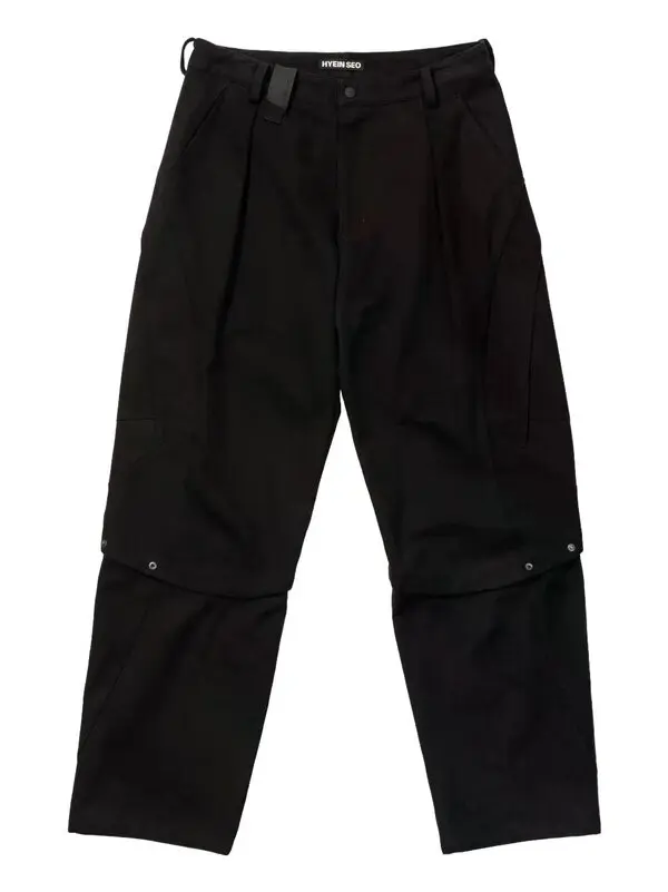 HYEIN SEO Pleated Panelled Trousers - Black
