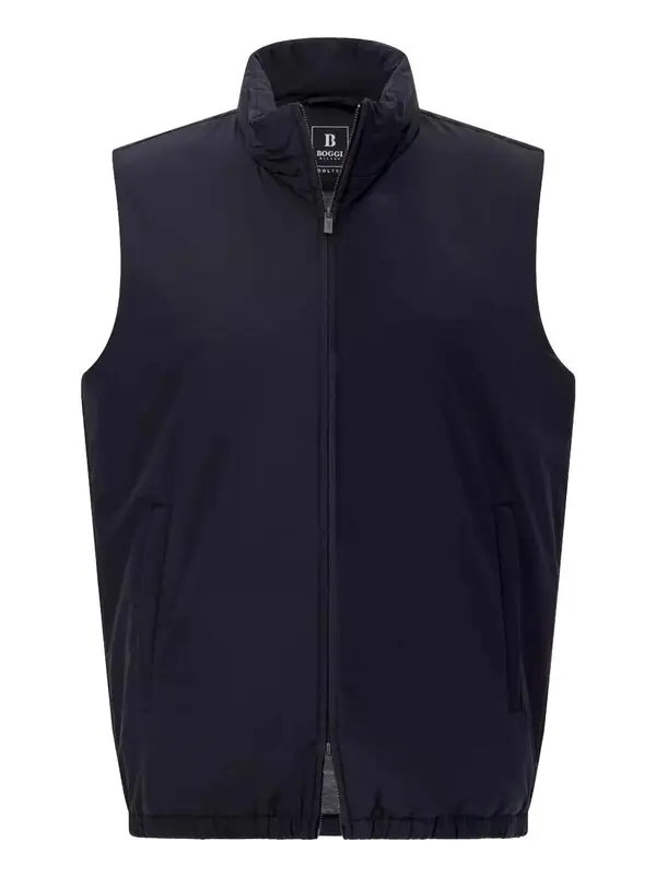Boggi Milano Zip-front Gilet - Blue