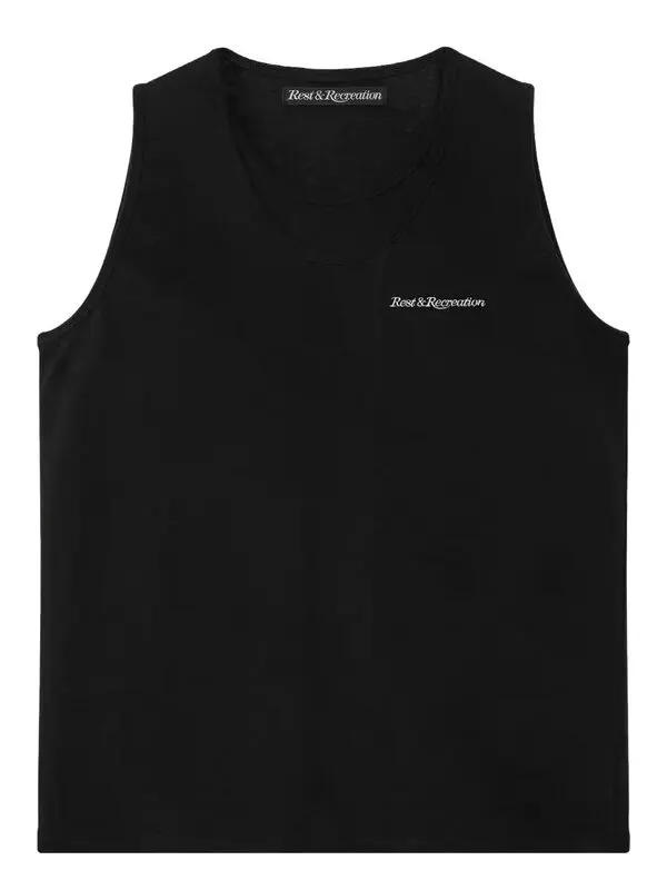 REST&RECREATION Layered Tank Top - Black