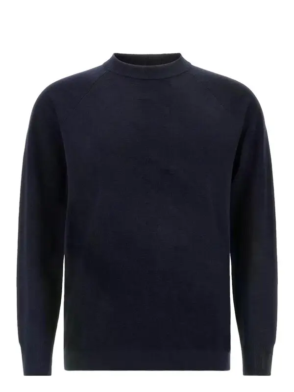 Boggi Milano Raglan Sleeve Wool Sweater - Blue