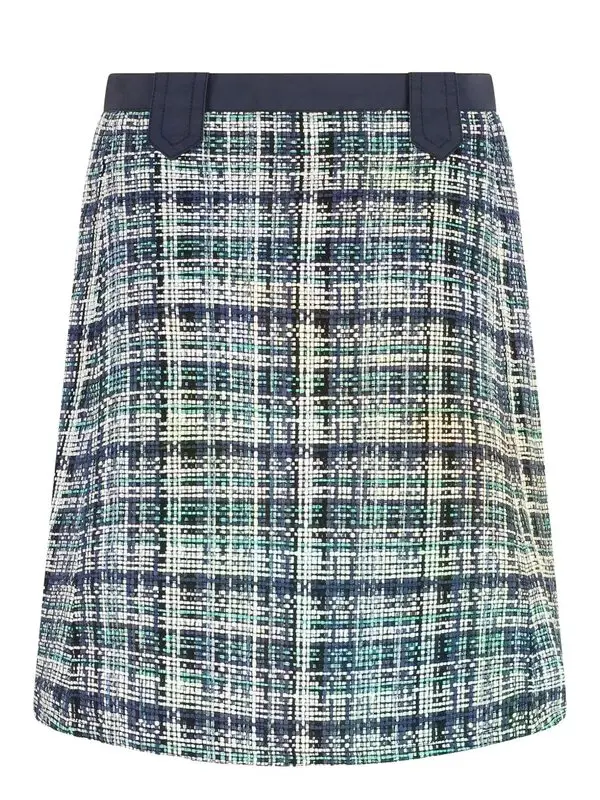Etro Bouclé-knit Midi Straight Skirt - Blue
