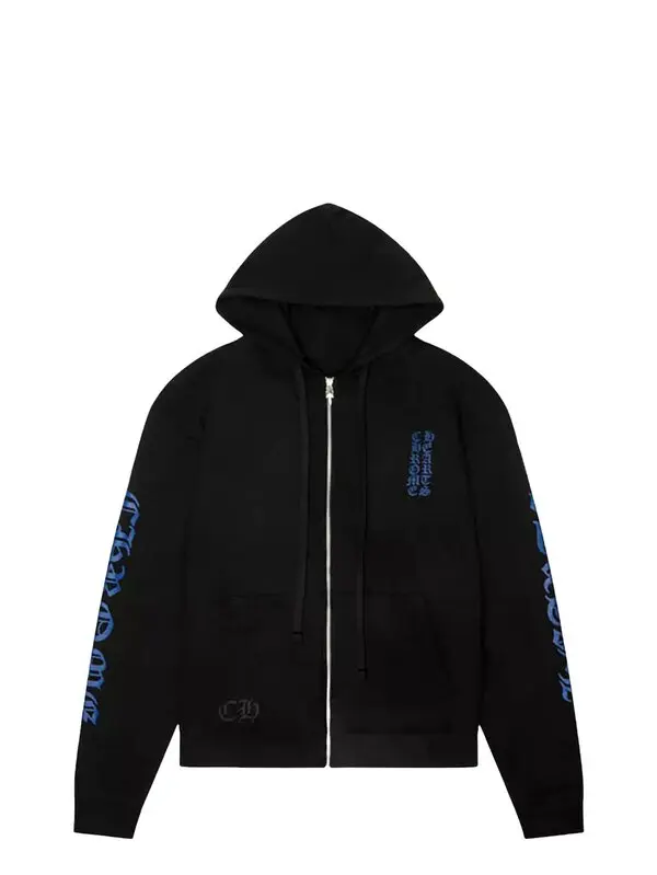 Chrome Hearts Zip-up Thermal Hoodie - Black