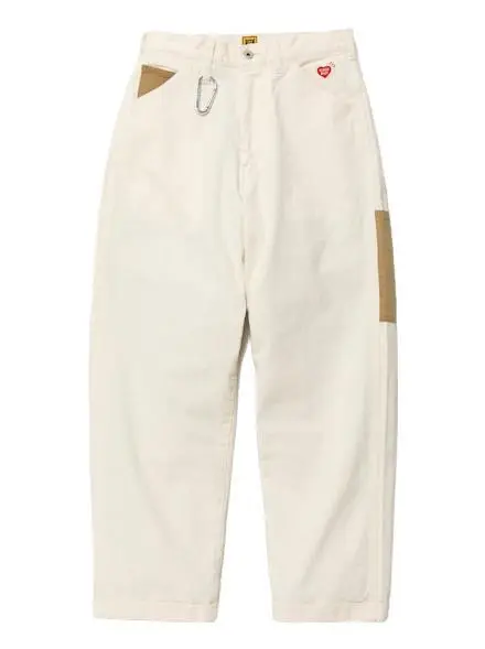 HUMAN MADE Herring Bone Painter Pants - White