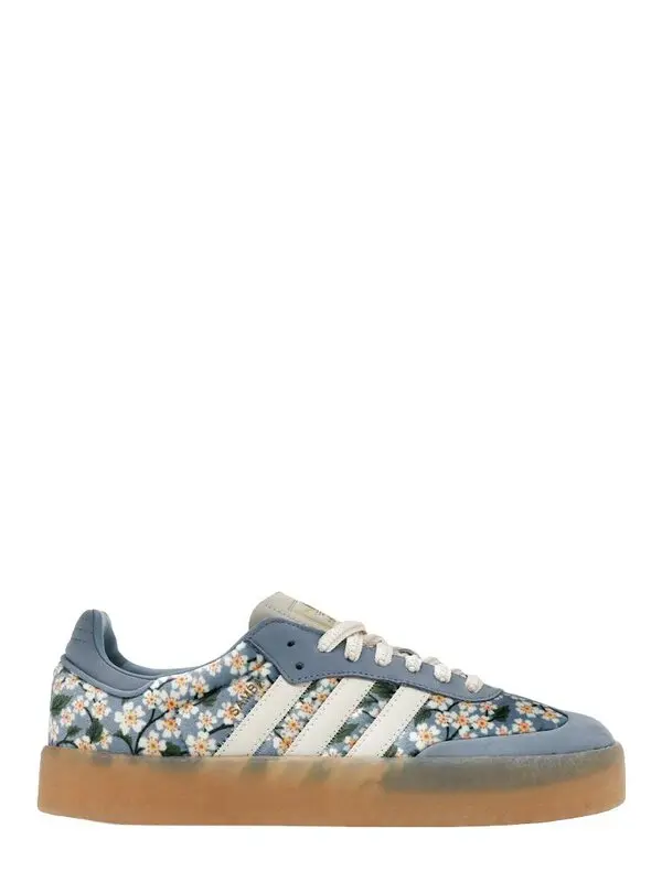 Adidas Sambae Liberty London Floral Embroidery - Blue/cream White/gold Metallic
