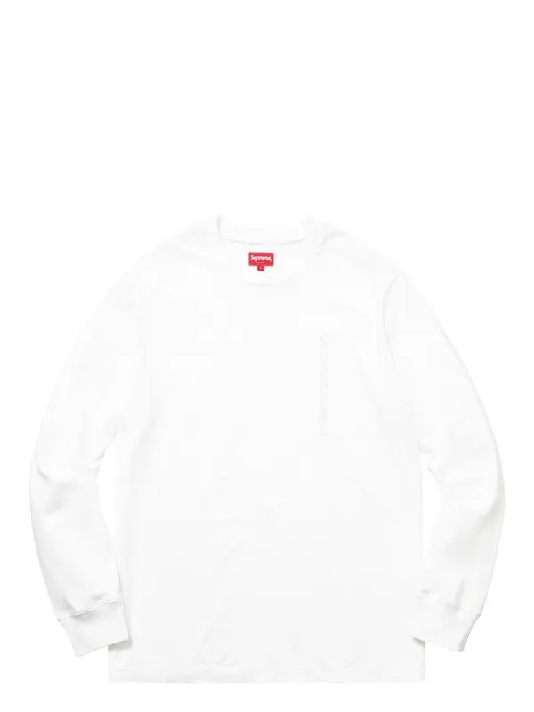 Supreme Overdyed Long Sleeve Top - White